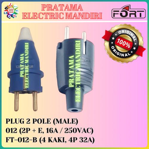 Jual FORT IP44 CEE INDUSTRIAL PLUG 2P+E 2 POLE 2 KAKI 2 PIN 2P 16A MALE ...