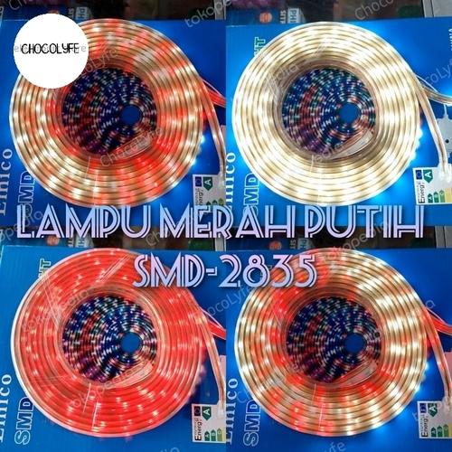 Jual LAMPU LED SELANG MERAH PUTIH 10 METER KELAP KELIP INDOOR OUTDOOR ...