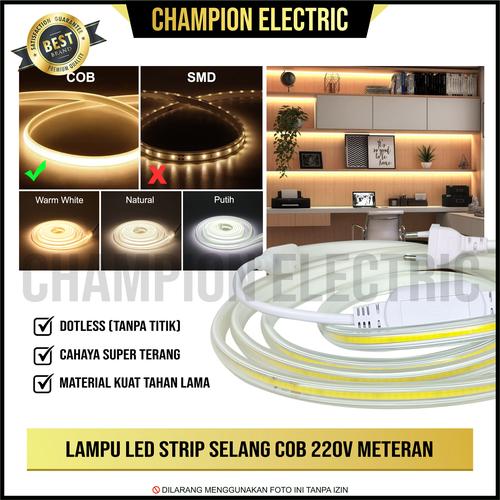 Jual Lampu LED Strip Selang 220V COB Meteran Dekorasi Plafon Hias Taman ...