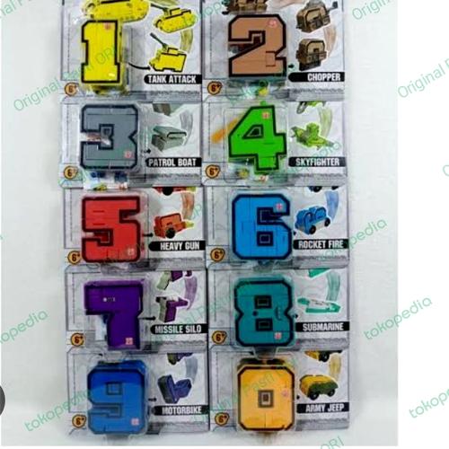 Jual EMCO MEGA BOTZ POCKET MORPHERS NUMBERS ROBOT ANGKA 0 1 2 3 4 5 6 7 ...