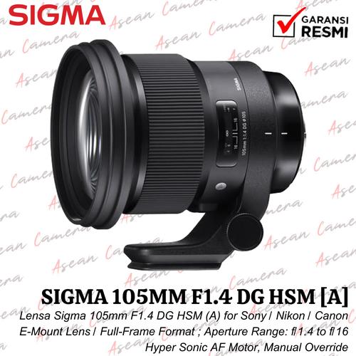 Jual SIGMA 105mm F1.4 DG HSM Art Lens LENSA SIGMA 105mm F1.4 DG HSM (A ...