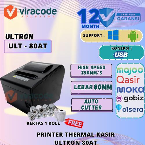 Jual 80MM PRINTER KASIR THERMAL USB+BLUETOOTH ULTRON ULT80BT | ULT 80 BT - USB-BT - Kota ...