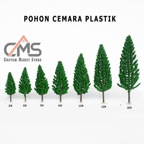 Jual Maket Pohon Cemara Plastik - Miniatur Pohon Cemara Plastik - 7CM ...