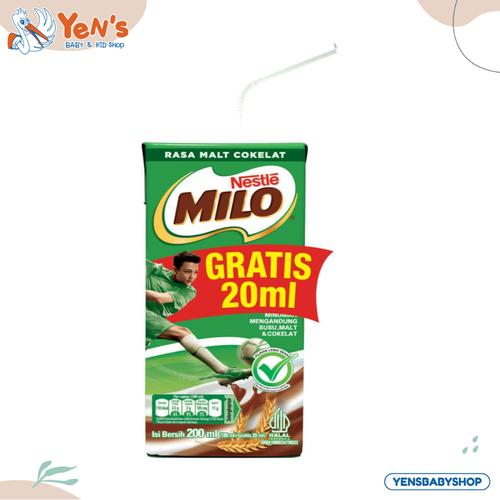 Jual MILO Milk - ACTIV-GO UHT Susu Coklat 180ml GRATIS 20ml - 180ML ...