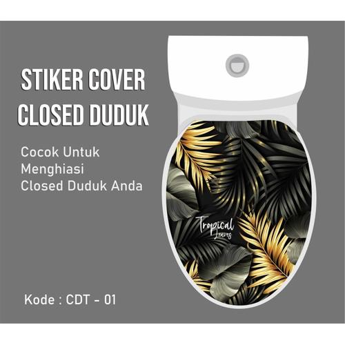 Jual Stiker Tutup Closet Duduk Toilet Cover Desain Modern Tropical ...
