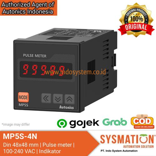 Jual Autonics MP5S-4N Digital Panel Meter, Pulse Meter/RPM,100-240 VDC ...