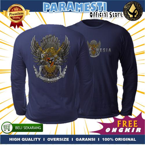 Jual Baju Kaos Bhinneka Lengan Panjang garuda indonesia jumbo - Biru ...