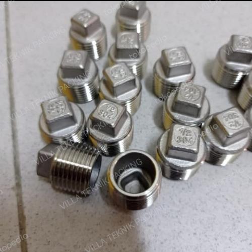 Jual Plug Stainless SS304 Drat 1/2" inch / Dop SS304 DRAT LUAR ...