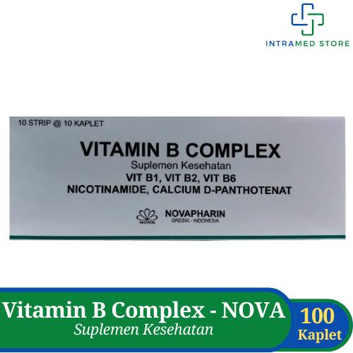 Jual Vitamin B Complex Box isi 100 Kaplet | Suplemen Kesehatan | NOVA ...