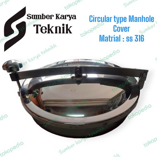 Jual Manhole cover sanitary / Tutup tangki stainless 316 600mm ...