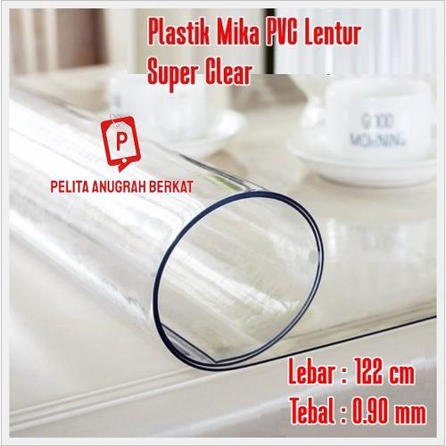 Jual Plastik Mika PVC Lentur Super Bening Meteran Roll Lebar 122cm 0.90mm - 0.90mm - Jakarta ...