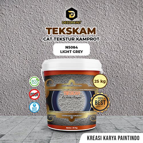 Promo Decopaint Tekskam Cat Dekoratif Cat Tekstur Kamprot - Light Grey 25Kg - Jakarta Timur ...