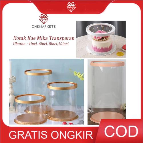 Jual Kotak Kue Mika Transparan Bentuk Lingkaran - Cake Box Bening GB044 ...