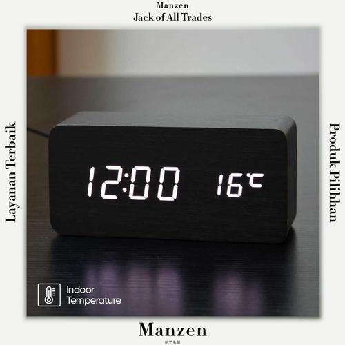 Jual Jam Meja Kayu Led Digital / Digital Wood Smart Alarm Clock ...