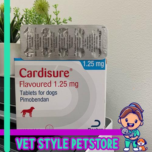Jual Cardisure pimobendan1.25mg suplemen jantung anjing per strip 10 ...