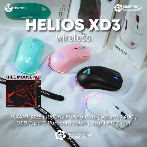 Jual Fantech HELIOS XD3 Wireless RGB Dual Mode Gaming Mouse - PINK ...