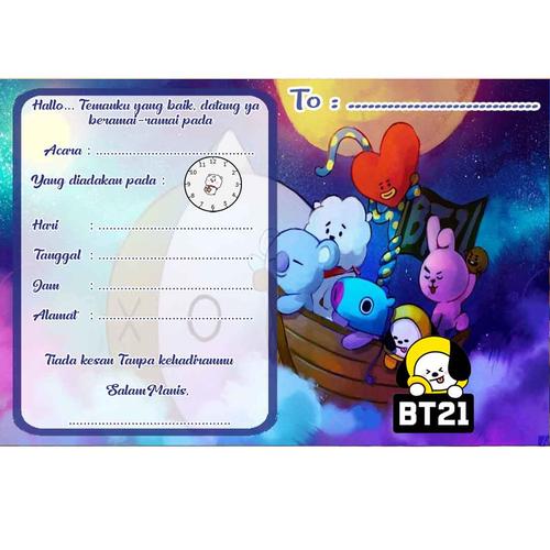 Jual Kartu undangan ulang tahun Karakter / Undangan Pesta Ultah ...