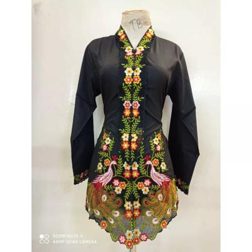 Jual kebaya encim motif burung merak/kebaya encim betawi/kby encim ...