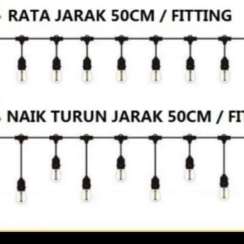 Jual Fitting Lampu 100 meter / 100 fitting lampu skylite - rata - Kota ...