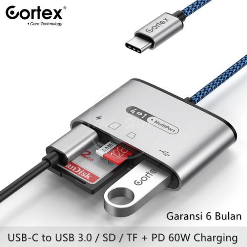 Jual Cortex MH371 Spliter 4in1 Type-C To USB 3.0 + SD/TF Card + Type-C ...