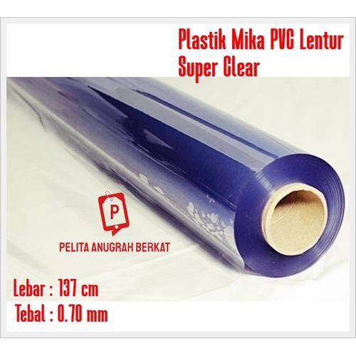 Jual Plastik Mika PVC Lentur Super Bening Meteran Roll Lebar 137cm 0.70mm - 1,1 mm - Jakarta ...