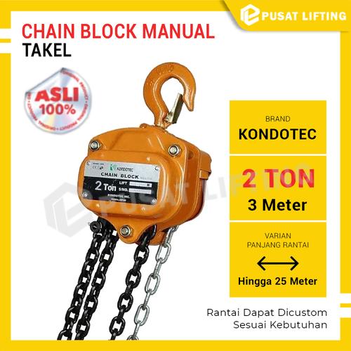 Jual Chain Block 2 Ton 3 Meter KONDOTEC Takel Manual Katrol Jepang - Jakarta Barat - Pusat ...