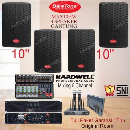 Promo Paket Sound System Speaker BareTone MAX10HW 4 Unit Power 1000 W ...