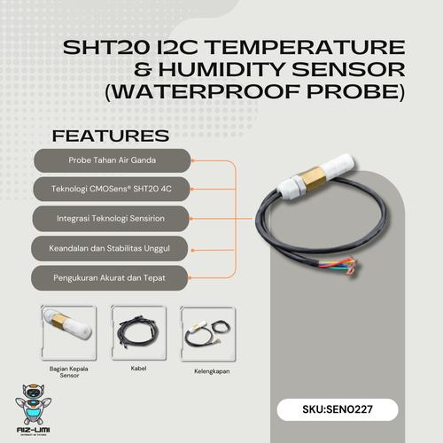 Jual DFRobot SHT20 I2C Temperature & Humidity Sensor (Waterproof Probe ...