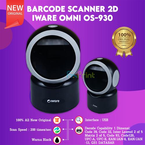 Promo OMNI DIRECTIONAL 2D IWARE OS-930 AREA IMAGER BARCODE SCANNER ...