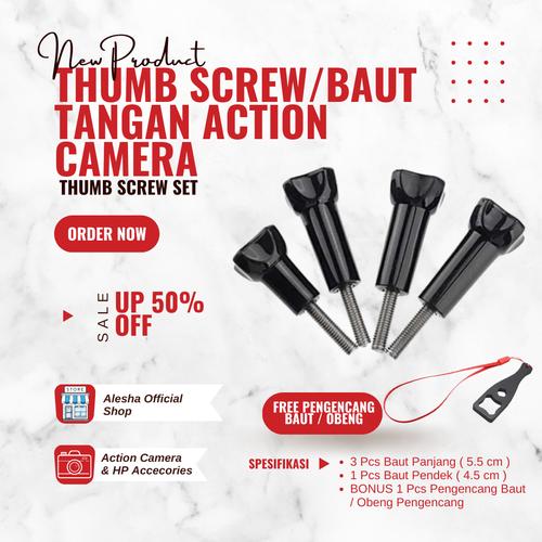 Jual Baut Tangan Thumb Screw Mur Baut Mount Mounting Satu Set Action ...