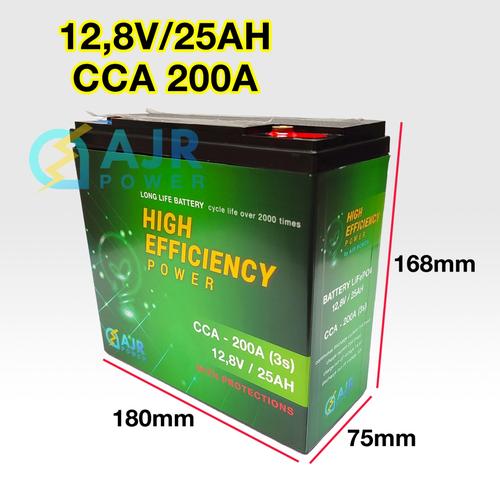 Promo ACCU aki 6dzf 20 Molis Lithium LiFePo4 12,8V / 25AH 25,6V / 12,5A ...