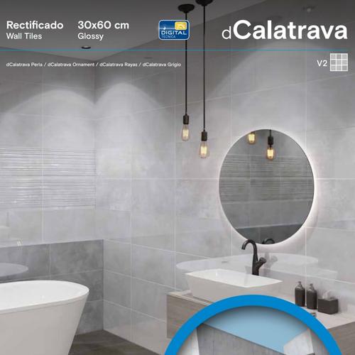 Jual Keramik Roman 30x60 dCalatrava Perla Ornament Grigio Rayas ...