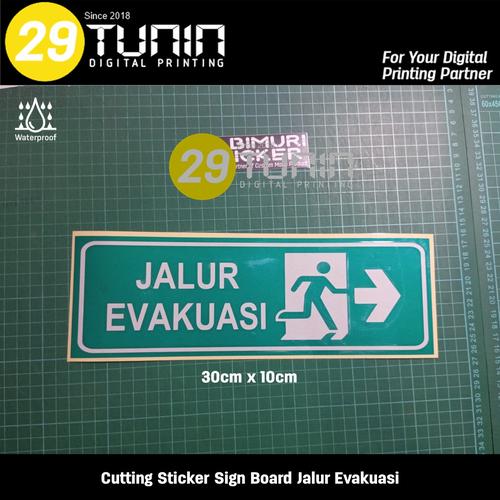 Jual sign board Jalur Evakuasi 30cm x 10cm reflective sheet - Kab ...