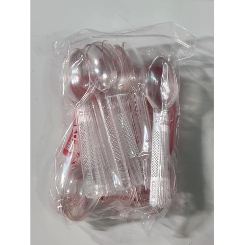 Jual Sendok Plastik Bening - Sendok Teh - Puding - Sup - sendok makan ...