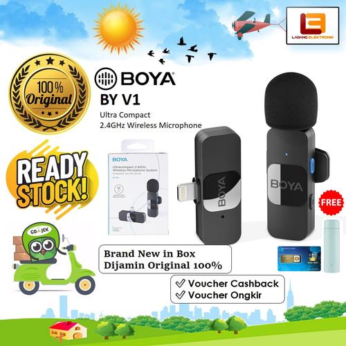 Jual Boya BY-V1 Ultra-Compact 2.4Ghz Wireless Microphone for iOS ...