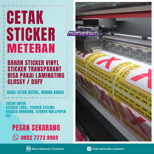 Jual Cetak Sticker Meteran Sticker Vinyl Cetak Sticker Custom - +CUT ...