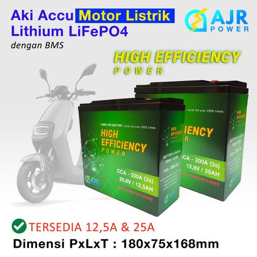 Promo ACCU aki 6dzf 20 Molis Lithium LiFePo4 12,8V / 25AH 25,6V / 12,5A ...