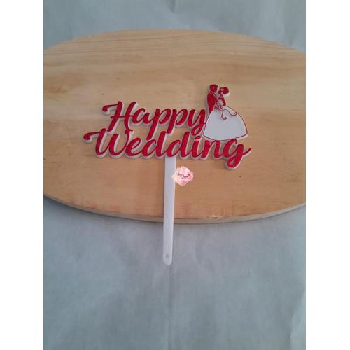 Jual TOPPER DEKORASI CAKE/TOPPER HAPPY WEDDING/TOPPER PERNIKAHAN - 6 ...