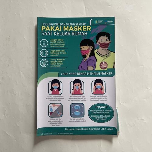 Jual Poster Pakai Masker Saat Keluar Rumah, poster wajib pakai masker ...