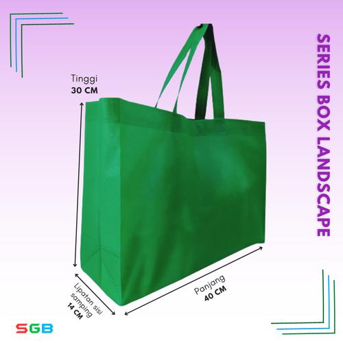 Jual Tas Spunbond Handle Box Model Landscape uk 40x30x14 / Goodie Bag ...