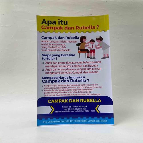 Jual Poster kesehatan, Poster Campak Rubella, Poster campak, Poster ...