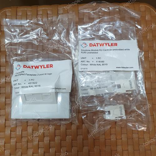Jual faceplate 2 port DATWYLER lengkap modular jack cat 6 datwyler original - Jakarta Pusat ...