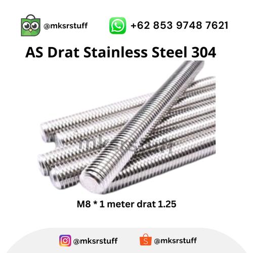 Jual AS Drat Stainless Steel 304 M8 Ulir 1.25 - Kota Makassar ...