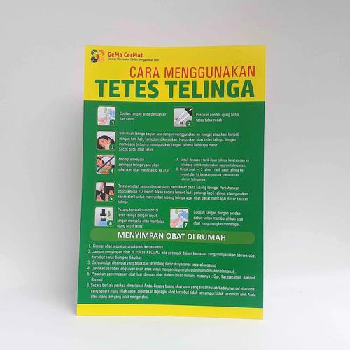 Jual Poster Cara Pakai Tetes Telinga, Poster kesehatan, Poster Farmasi ...