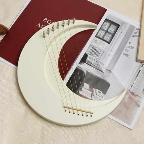 Jual 7 Strings Moon Lyre Harp Mahogany Kayu Solid Alat Musik Portabel ...