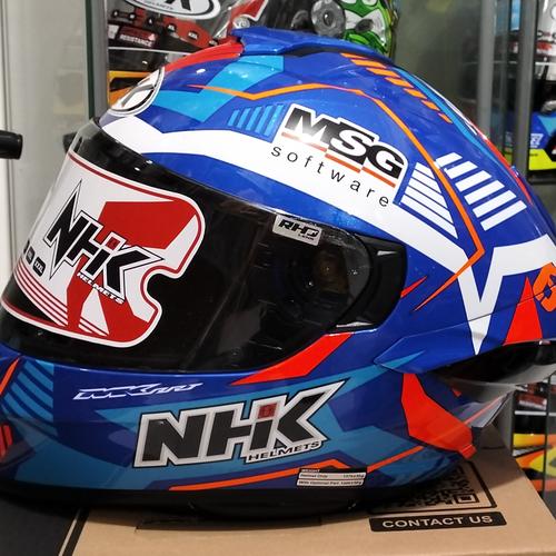Jual HELM NHK MARK 1 SINGLE VISOR GP EDITION BO #5 ,BLUE BO - Kab ...