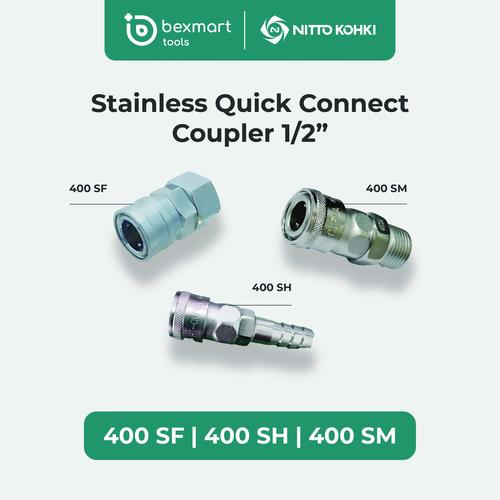 Jual Quick Coupler Coupling Stainless 400 SM SH SF Nitto Kohki Uk 1/2 ...