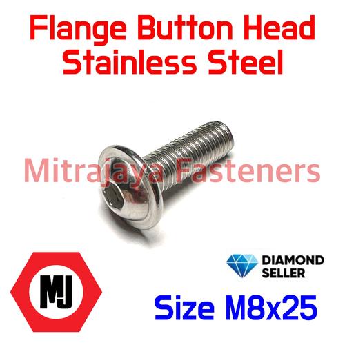Jual Baut Flange Button Head M8x25 Stainless Steel - Kota Bandung - Mitrajaya Fasteners | Tokopedia