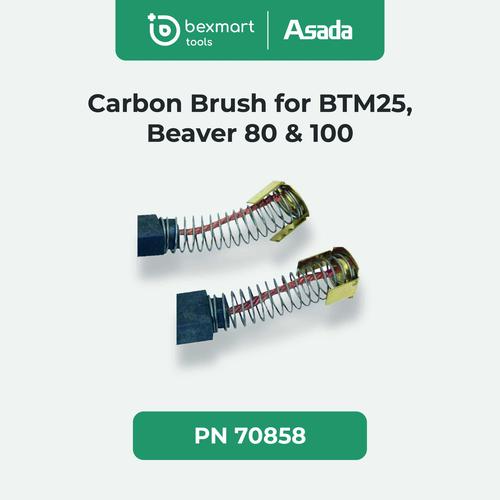 Jual Carbon Brush Pendek 70858 motor mesin senai Asada BTM25 beaver 80 ...