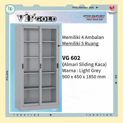 Jual Lemari arsip besi VIP Gold VG 602/lemari file besi pintu sliding kaca - Jakarta Barat ...